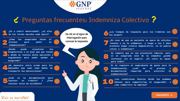 Preguntas frecuentes indemniza | Genially