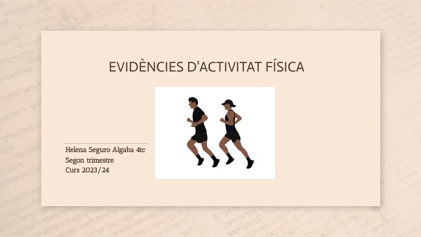 Evidències EF Helena Seguro segon trimestre