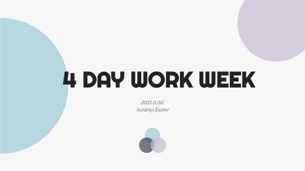 4 DAY WORK WEEK | Genially