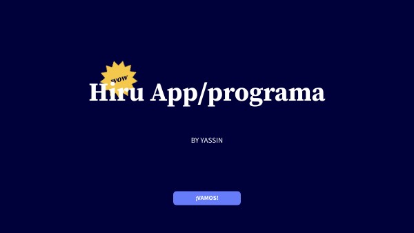 Hiru App/programa | Genially