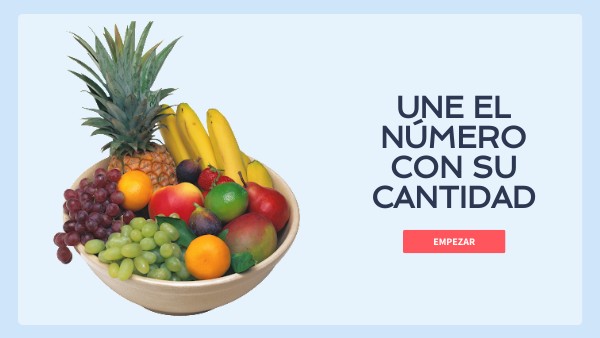UNE EL NÚMERO CON LA FRUTA