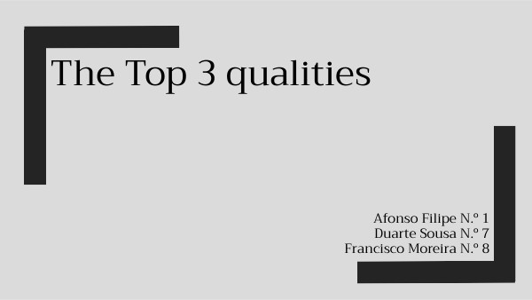 The top 3 qualities of a person