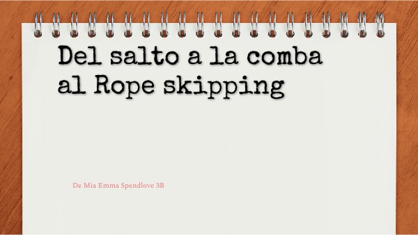 Salto de la comba Mia Emma Spendlove 3B