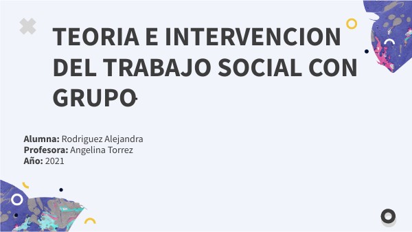 PRESENTACIÓN TEORIA E INTERVENCION