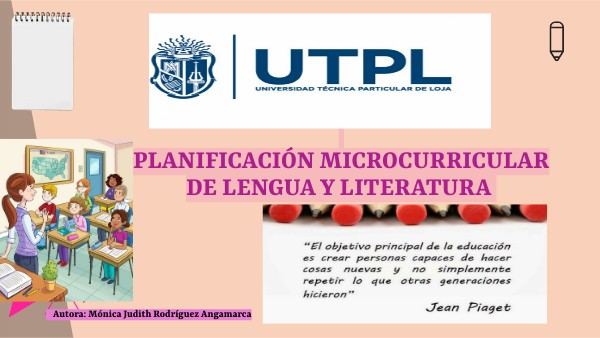 Presentación de Planificación Microcurricular de Lengua y literatura. | Genially
