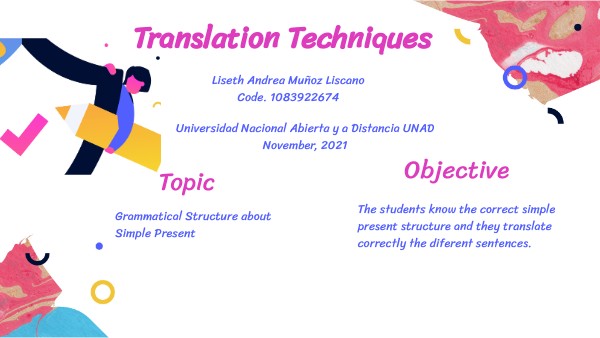 Translation Techniques_liseth Abdrea Muñoz Liscano | Genially