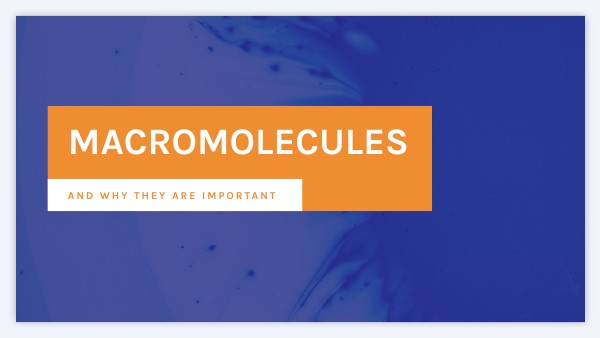 Macromolecules | Genially