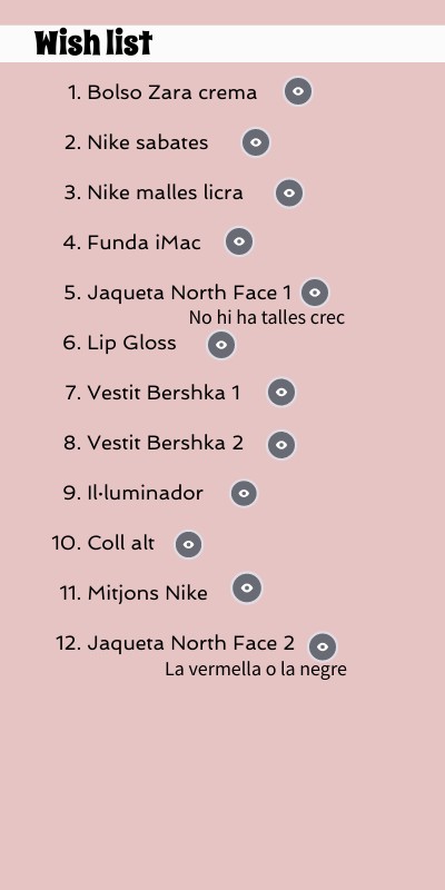 Wish list | Genially