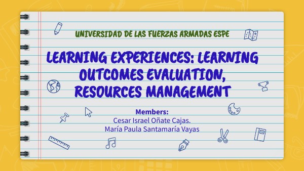 Learning experiences