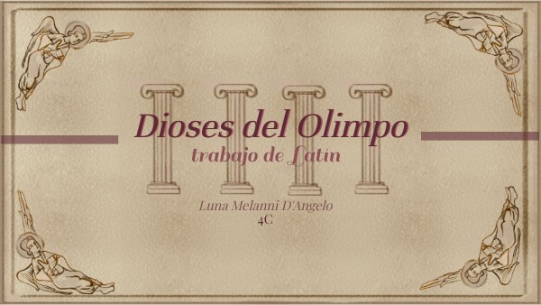 Trabajo de latín, Dioses del Olimpo.