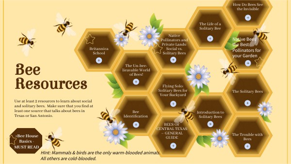 Good to BEE Home Resources | Genially