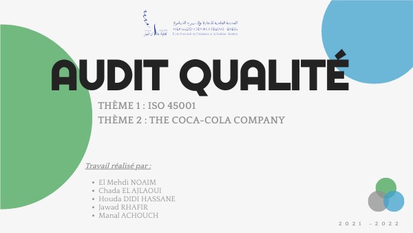 Audit Qualité | Genially