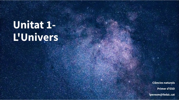 UD1 - S1 L'Univers | Genially