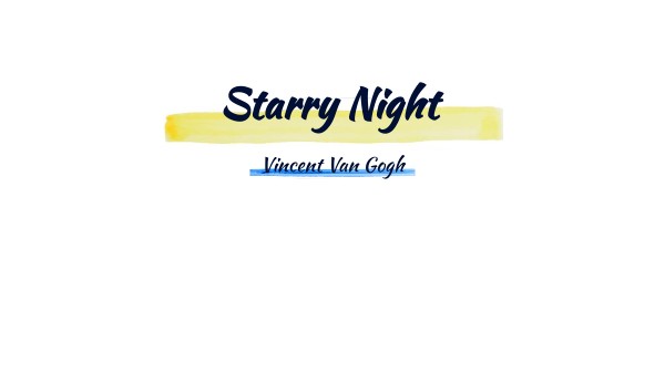 STARRY NIGHT-VAN GOGH