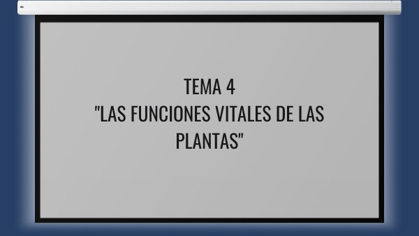 Funciones Vitales de la Plantas