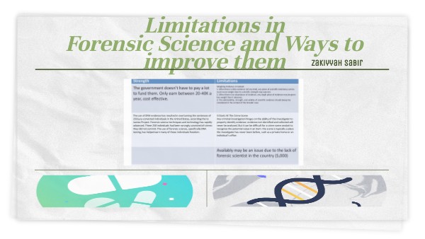 Limitations in forensics | Genially