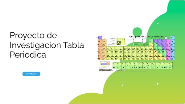 Proyecto Investigación Tabla Periódica