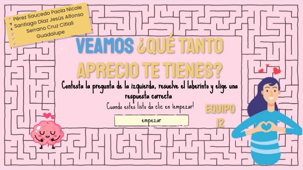 VEAMOS ¿QUE TANTO APRECIO TE TIENES?