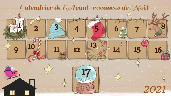 Calendrier de l'Avant-Vacances | Genially