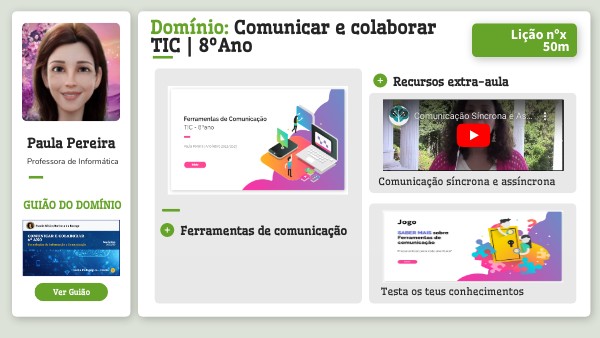 Comunicar e colaborar - 8ºAno