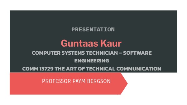 Technical PRESENTATION