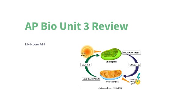 AP Bio Unit 3 Review