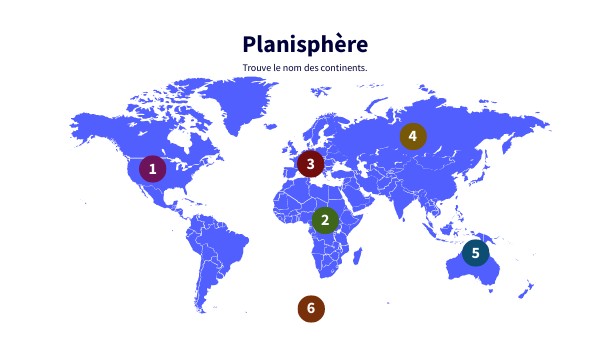 continents et océans | Genially