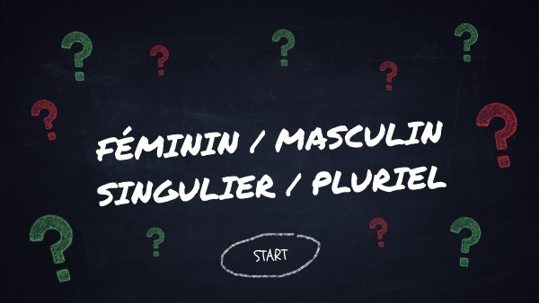 Féminin/Masculin - Singulier/Pluriel | Genially