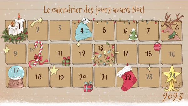 Calendrier avAnt vacances de Noël CE1M