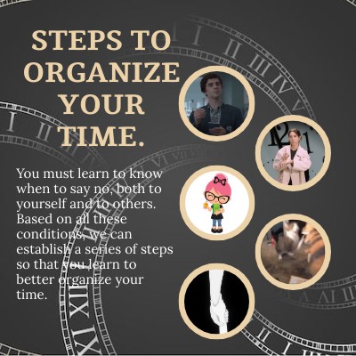 Steps to organize your time.