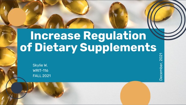 DIETARY SUPPLEMENT REGULATIONS