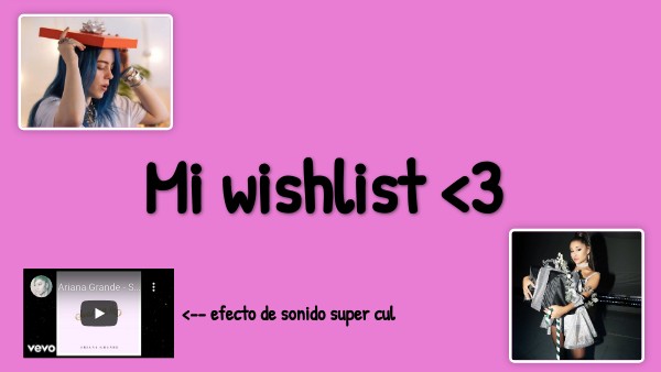 wish list lurdes | Genially