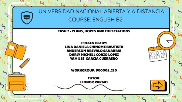 PRESENTACIÓN Task 2 - Plans, Hopes and Expectations