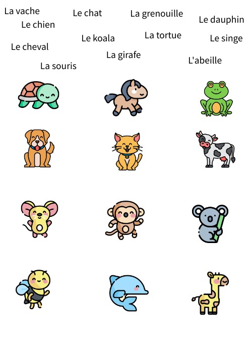 vocabulaire animaux | Genially
