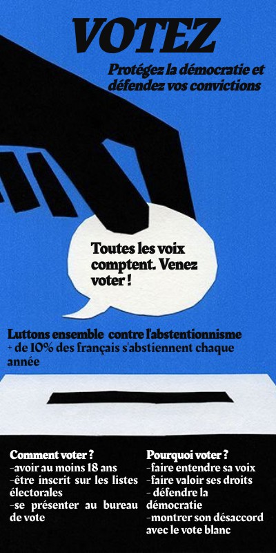 affiche droit de vote | Genially