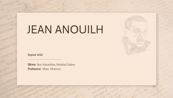 Exposé Jean Anouilh