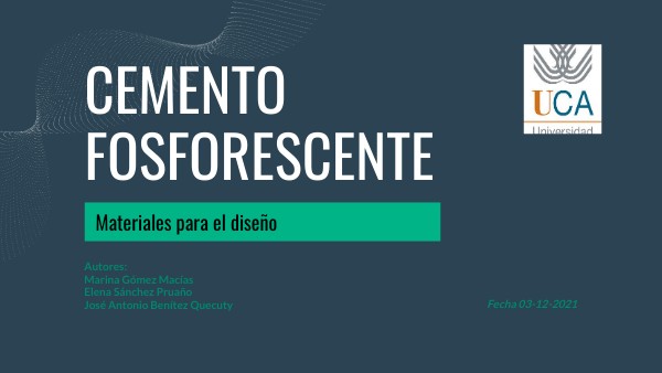 CEMENTO FOSFORESCENTE | Genially
