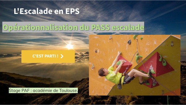 Présentation PASS Escalade