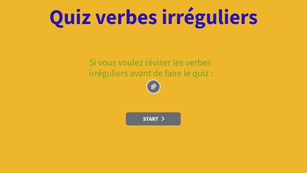 Quiz verbes irréguliers