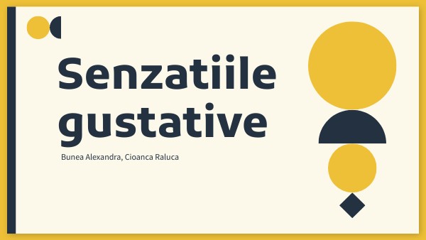 SENZASȚIILE GUSTATIVE- PROIECT | Genially