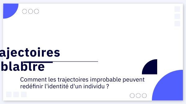 Les trajectoires improbable | Genially