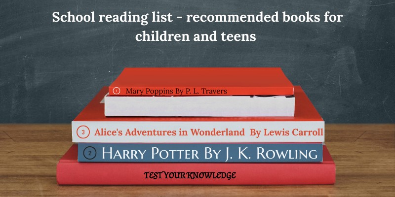 School reading list - recommended books for children and teens