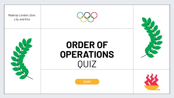 Order of Operations Quiz