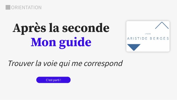 LAB-Après la seconde | Genially