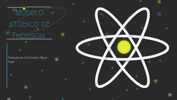 Modelo atómico de Thomson Presentacion Erick y Miguel