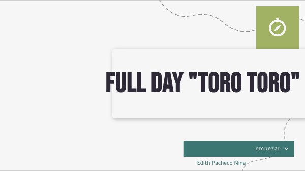 Paquete turistico TORO TORO