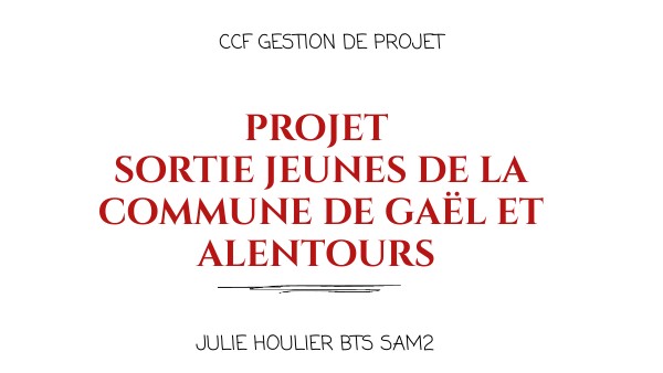 PROJET SORTIE | Genially