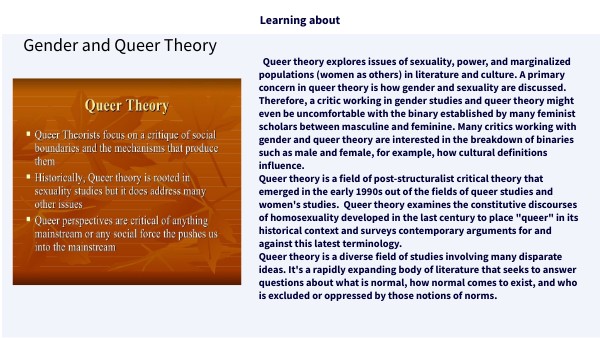 Gender and Queer Theory | Genially