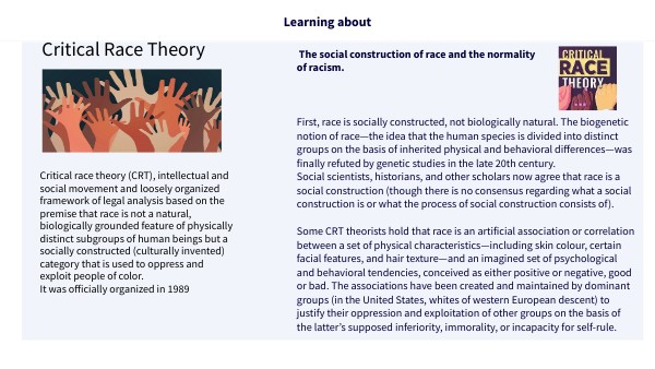 Critical Race Theory | Genially