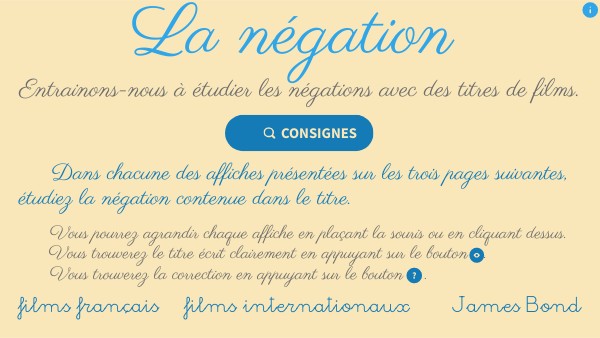 la négation dans les titres de films | Genially